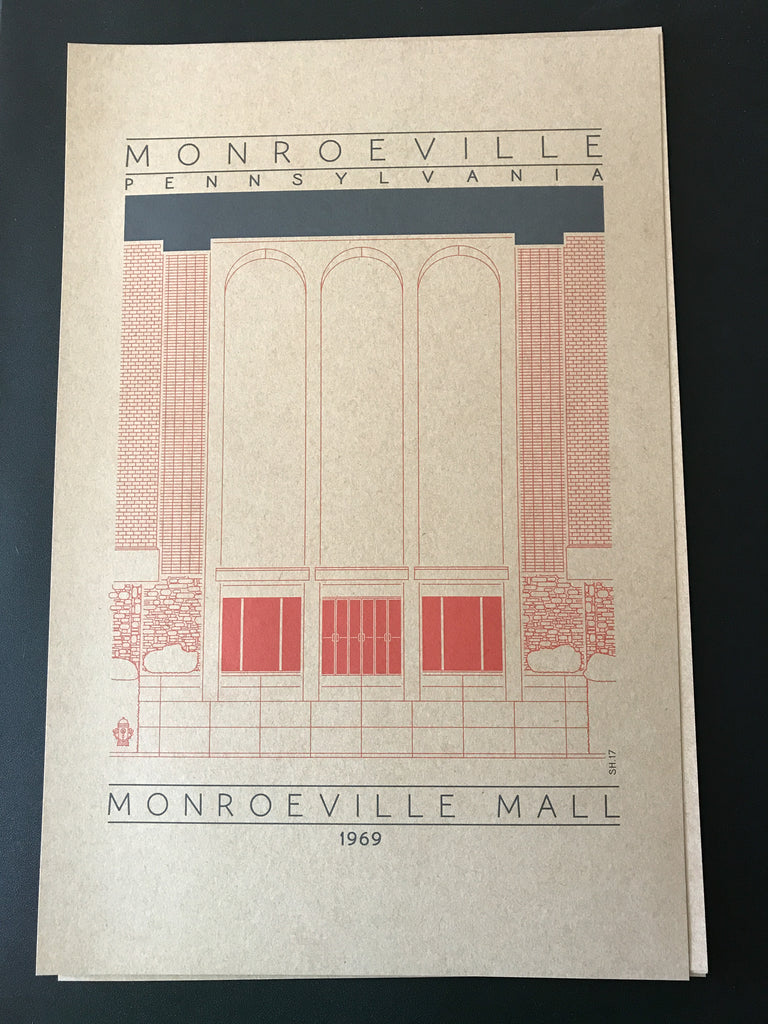 Monroeville Mall - 1969 Orange Digital Print – Buildings By Shane
