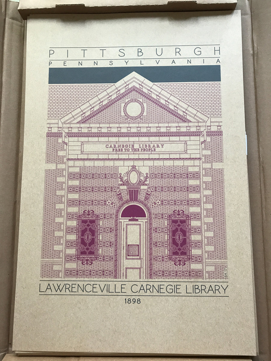 Lawrenceville Carnegie Library - 1898 Purple Digital Print – Buildings ...