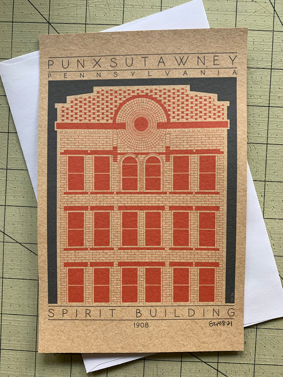 Spirit Building - 1908 Orange Miniature Digital Print – Buildings By Shane
