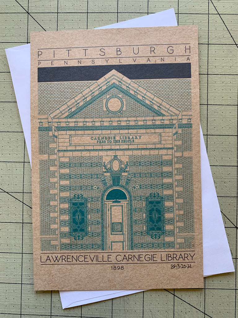 Lawrenceville Carnegie Library - 1898 Green Miniature Digital Print ...