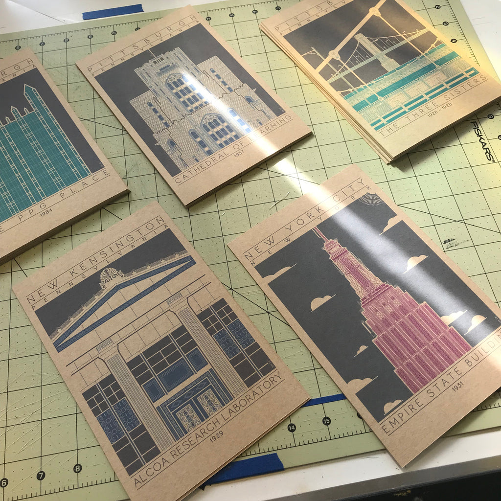 One PPG Place - 1984 Green Miniature Digital Print – Buildings By Shane