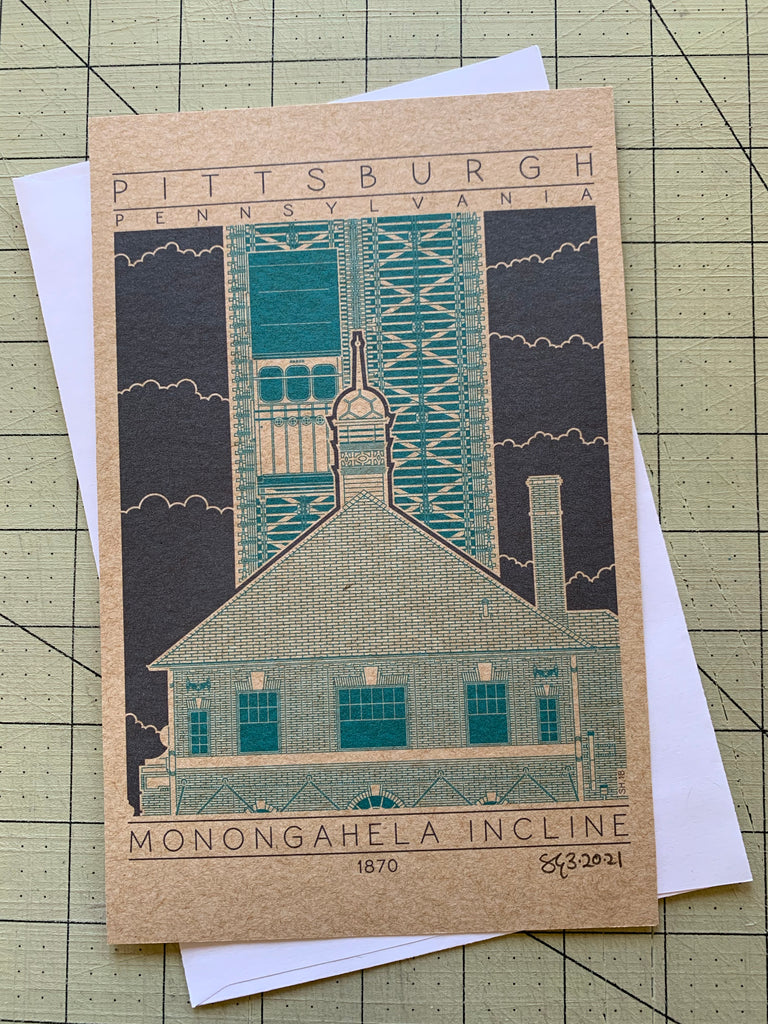 Monongahela Incline - 1870 Green Miniature Digital Print – Buildings By ...